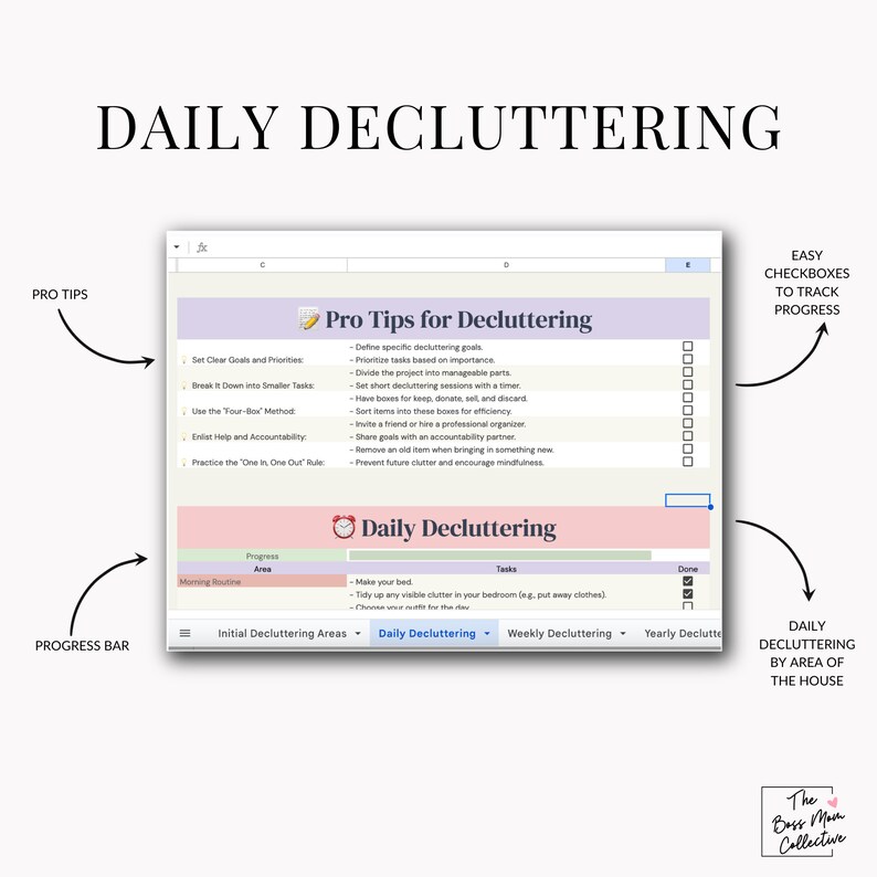 Declutter Planner | Decluttering List | Decluttering Checklist Google ...