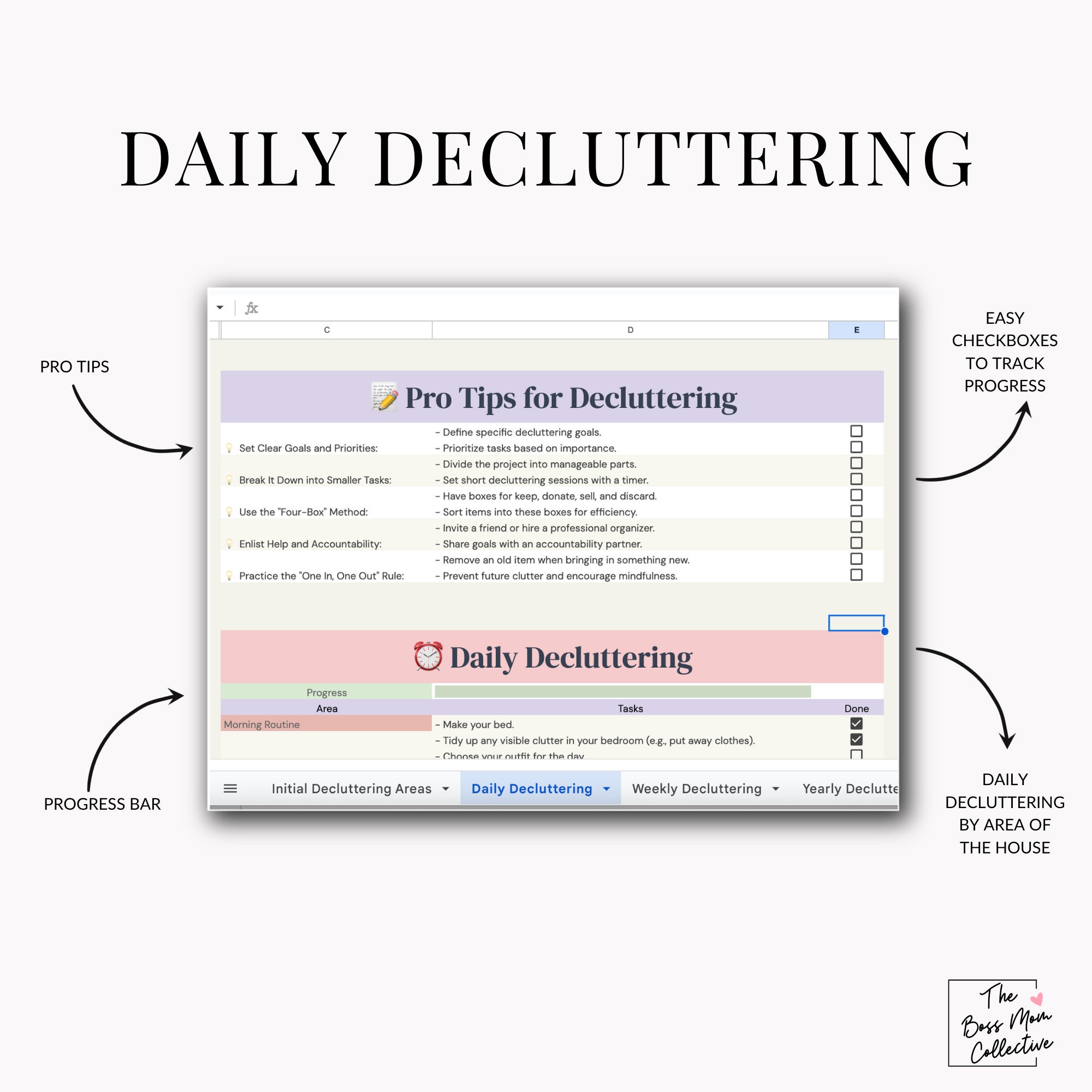 Declutter Planner | Decluttering List | Decluttering Checklist Google ...