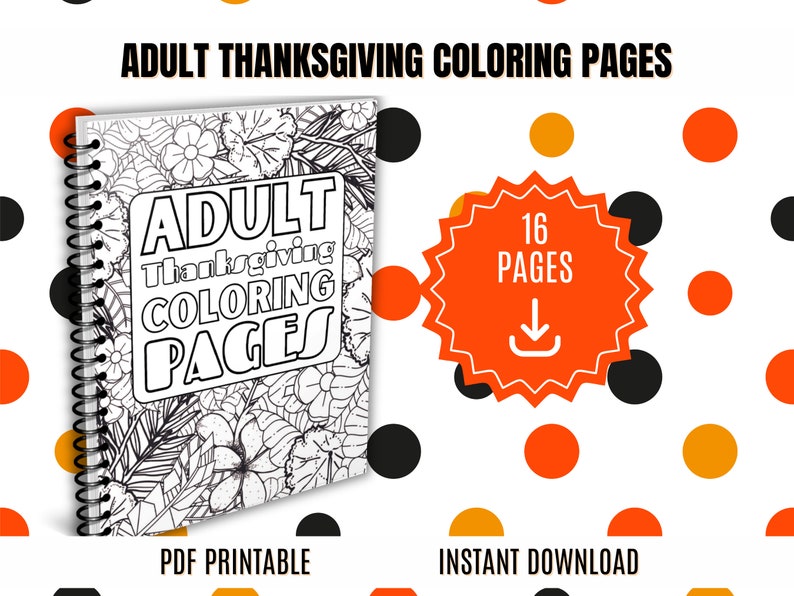 Fall Coloring Pages | Adult Coloring Pages | Thanksgiving Coloring Book ...