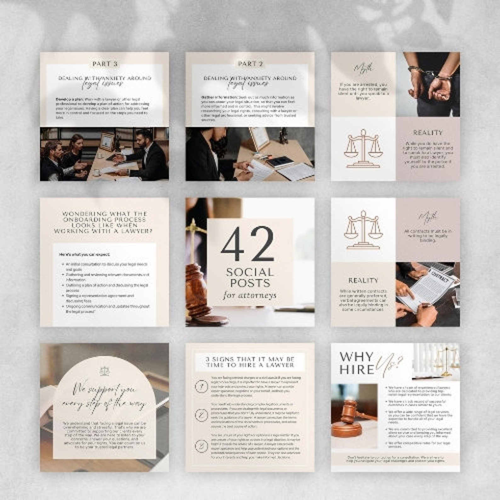 Law Firm Social Media Templates, Lawyer Facebook Post, Attorney ...