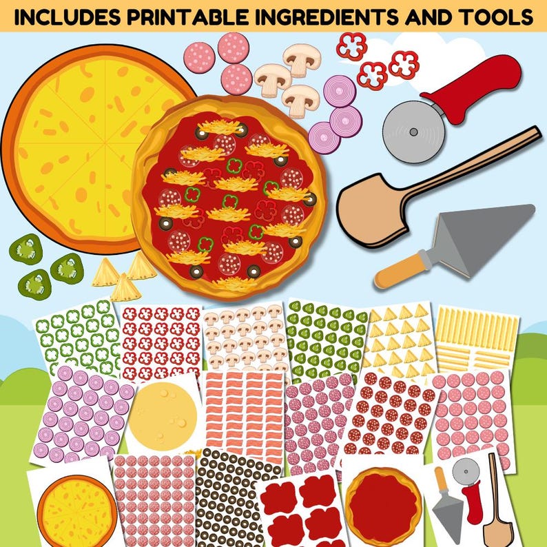 Dramatic Play Pizza Shop Printables | Kids Pizzeria Pretend Play ...