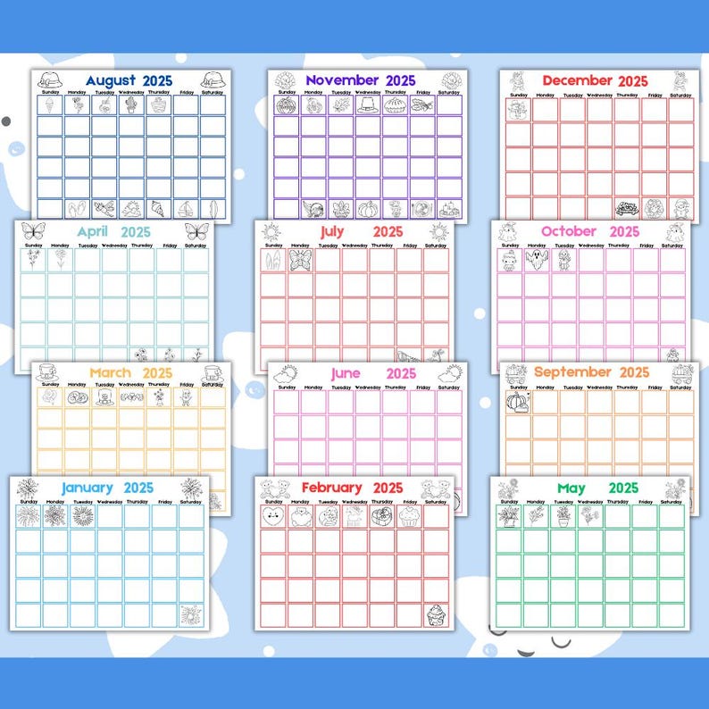 Printable Kids Calendar 2025 - Traceable Numbers for Handwriting ...