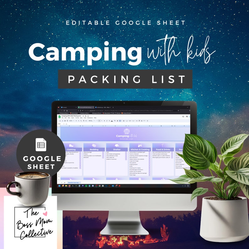 Family Camping Packing List Template in Google Sheets Custom Packing ...