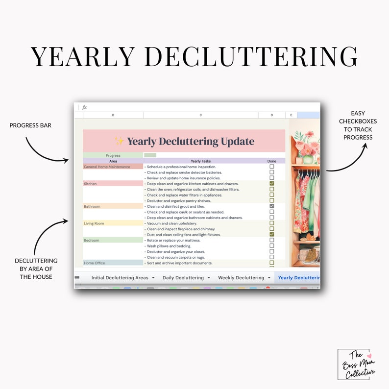 Declutter Planner | Decluttering List | Decluttering Checklist Google ...