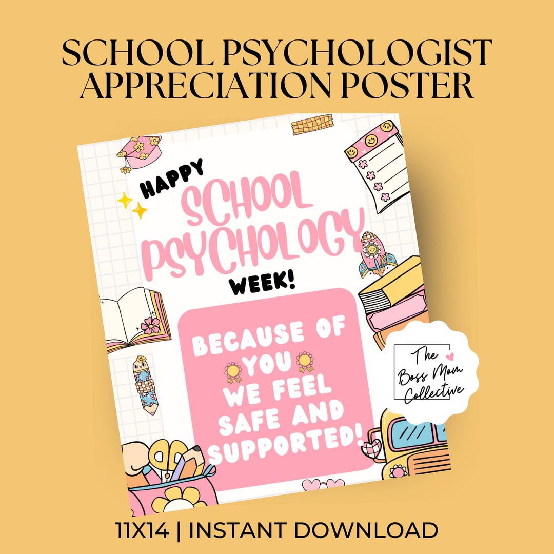 School Psychology Week Sign - Digital Download for Appreciation ...