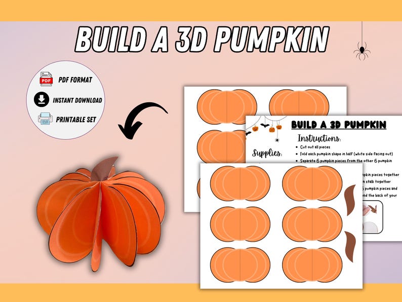 Build a Pumpkin Craft for Kids | Printable Halloween Activity | Fun ...