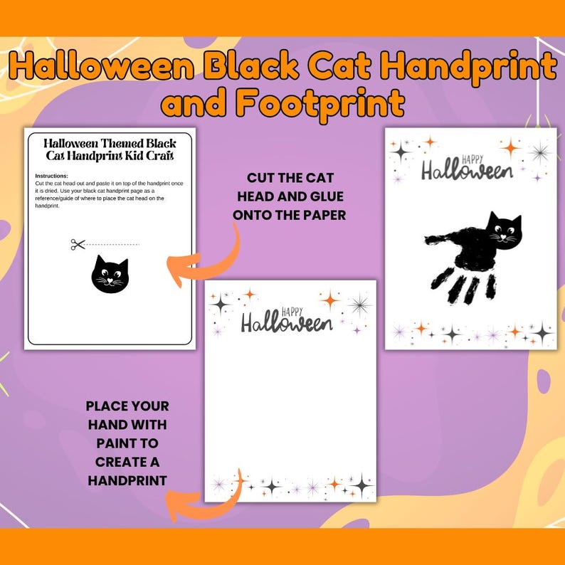 Halloween Footprint Art | Trick or Treat Smell My Feet | DIY Handprint ...
