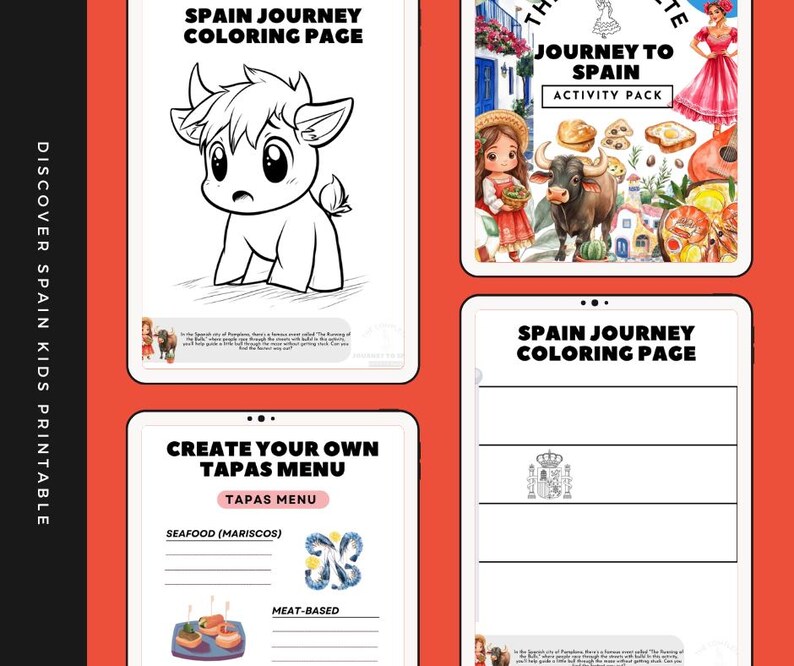 Discover Spain Kids Printable | Printable Travel Activities | Coloring ...