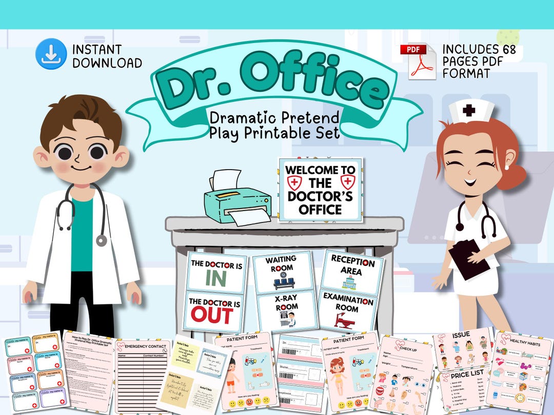 Doctor's Office Pretend Play Printables | Fun Medical Role-play ...