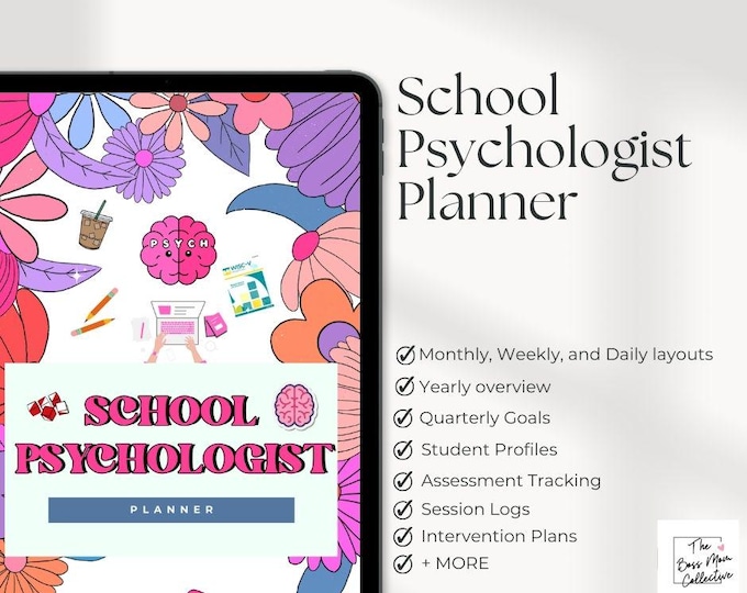 School Psychologist | Digital Planner | Digital Download | iPad Planner ...