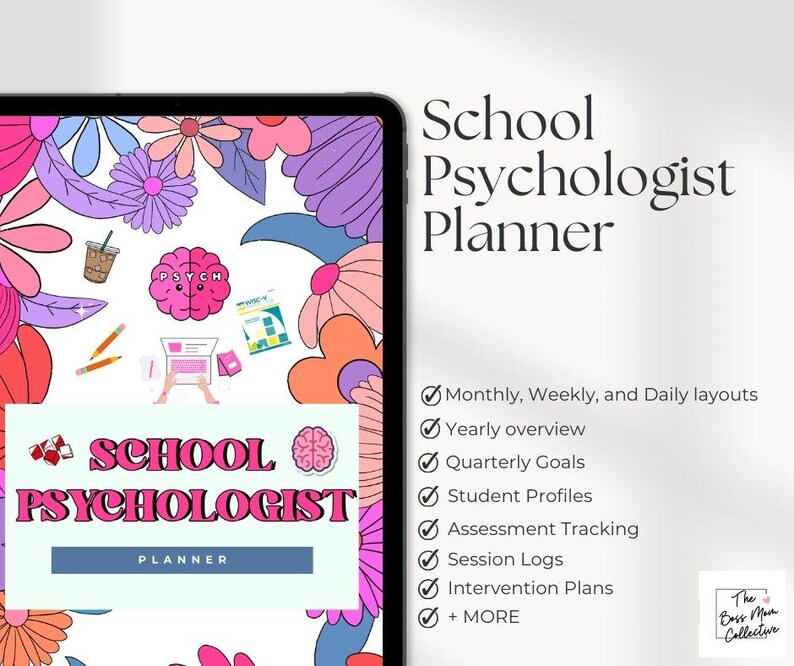 School Psychologist | Digital Planner | Digital Download | iPad Planner ...
