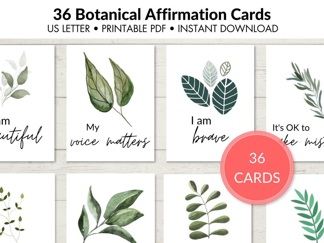 Positive Affirmation Printable Cards | Self Care & Mental Health ...