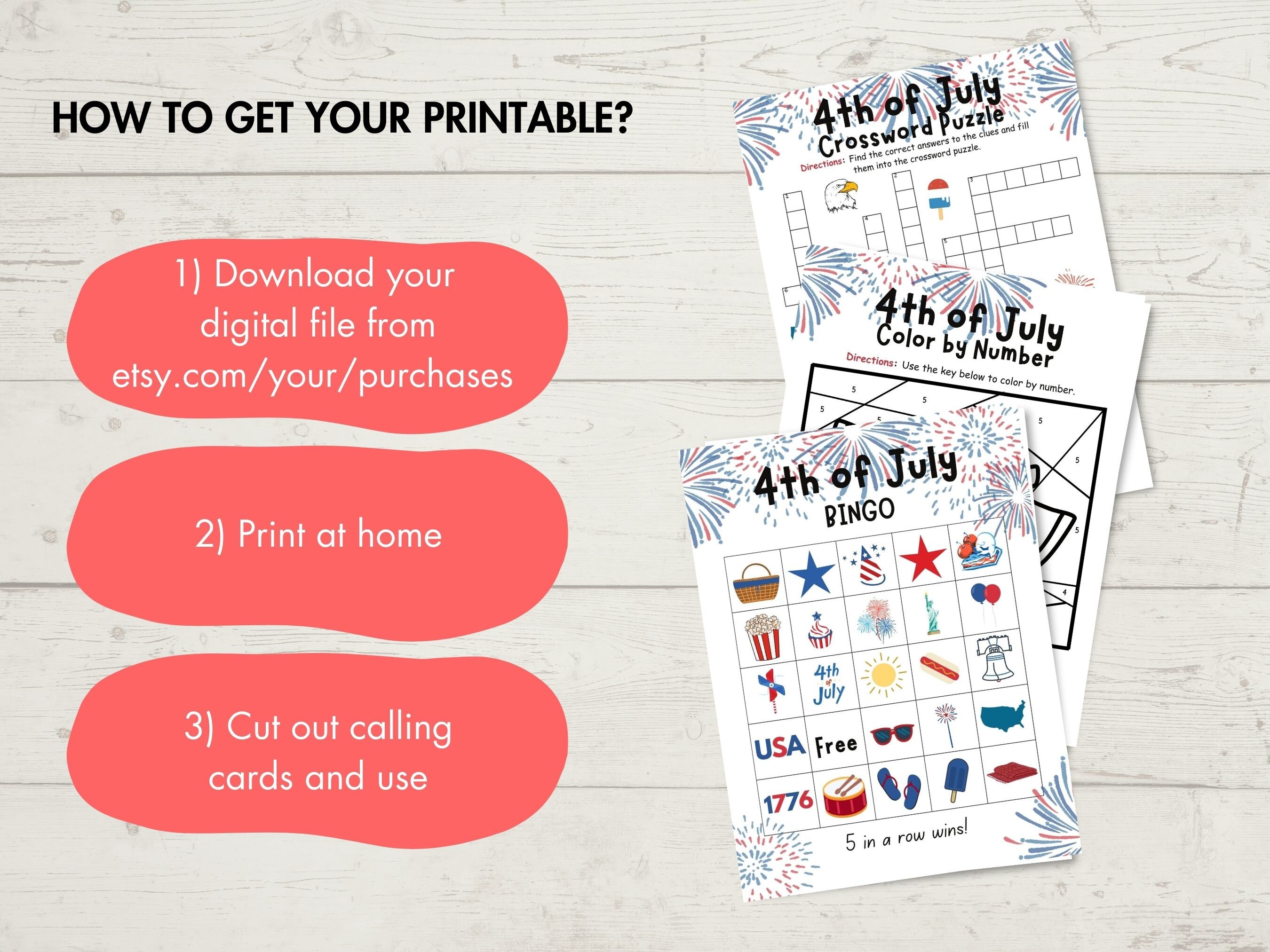 4th of July Activity Bundle Printable 4th of July Word Games, Puzzles ...