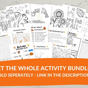 Fall Kids Game and Activity Bundle | Autumn Printable Activity Bundle ...
