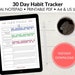 Digital 30 Day Habit Tracker Landscape Printable Routine Tracker ...