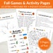 Fall Kids Game and Activity Bundle | Autumn Printable Activity Bundle ...