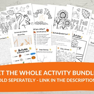 Fall Games and Word Search Bundle | Fall Kids Printable Activity Bundle ...
