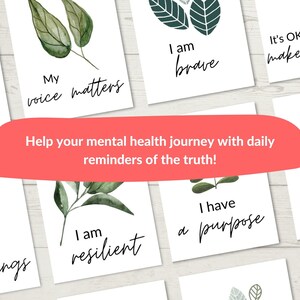 Positive Affirmation Printable Cards | Self Care & Mental Health ...