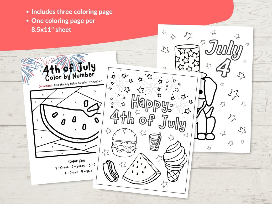 4th of July Coloring Pages 3 Printable Fourth of July Kids Activities ...