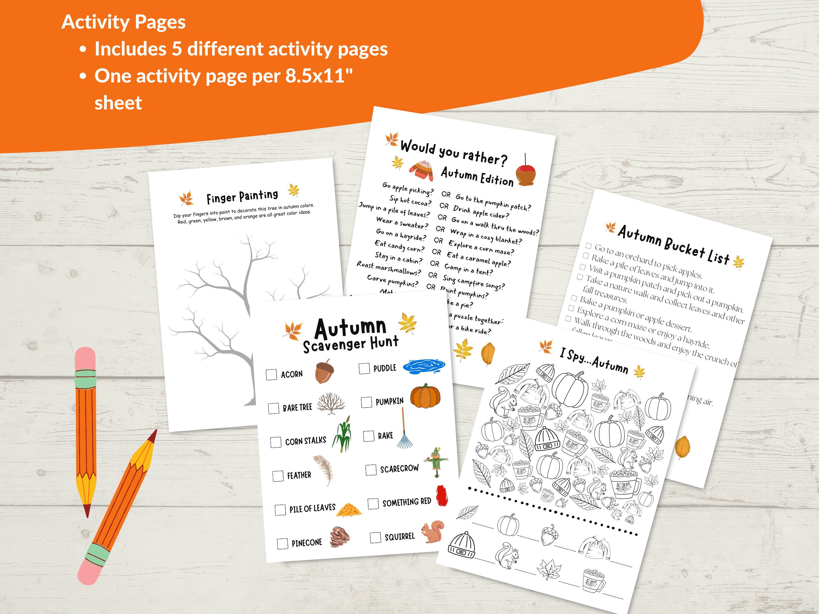Fall Kids Game and Activity Bundle | Autumn Printable Activity Bundle ...