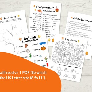 Fall Kids Game and Activity Bundle | Autumn Printable Activity Bundle ...