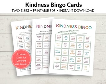 Kindness Bingo Cards for Kids | Printable Acts of Kindness | Kid’s ...