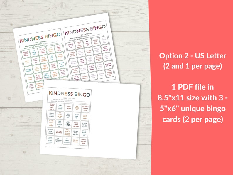 Kindness Bingo Cards Printable Acts of Kindness Kids Kindness Challenge ...