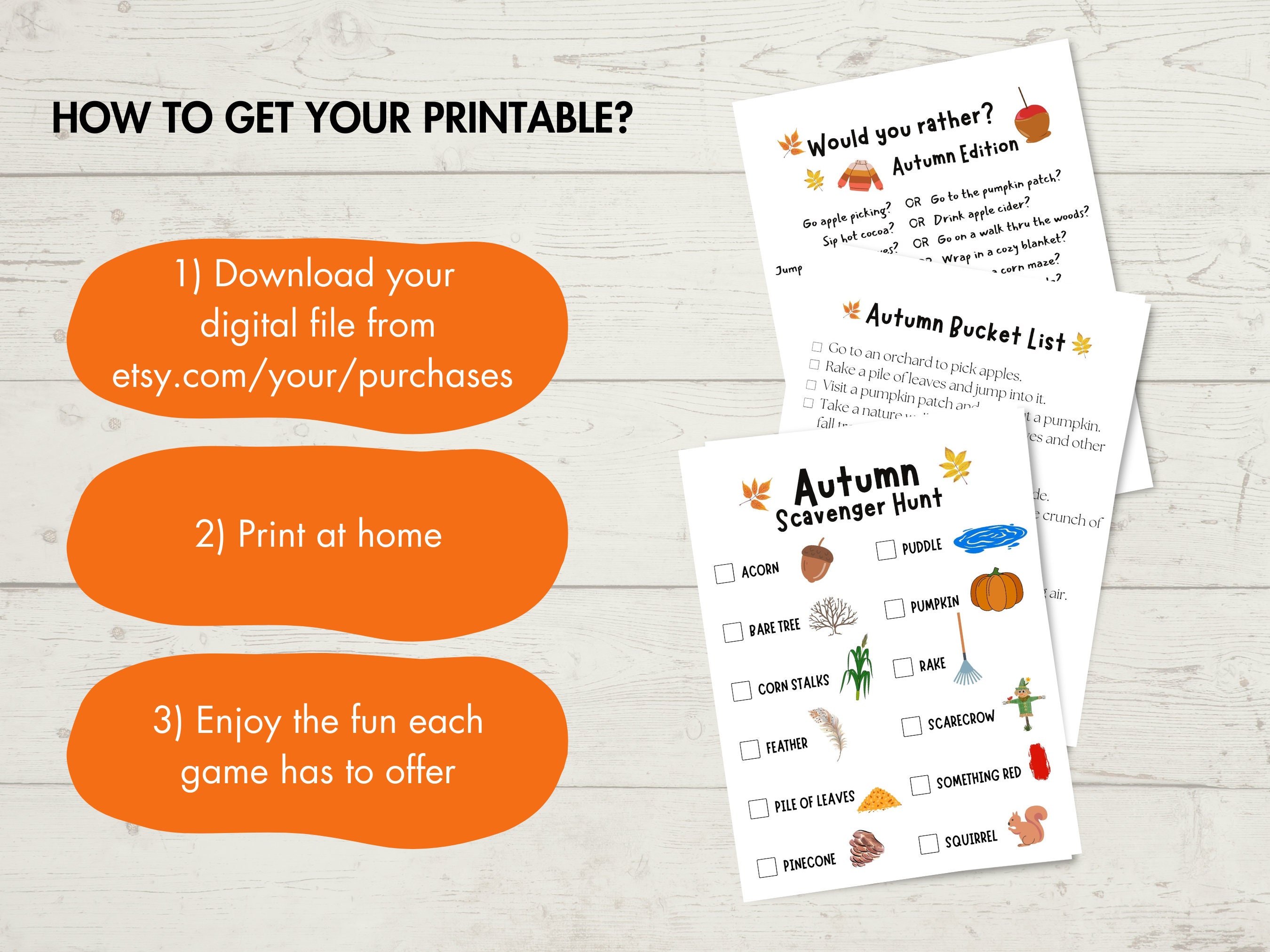 Fall Kids Game and Activity Bundle | Autumn Printable Activity Bundle ...