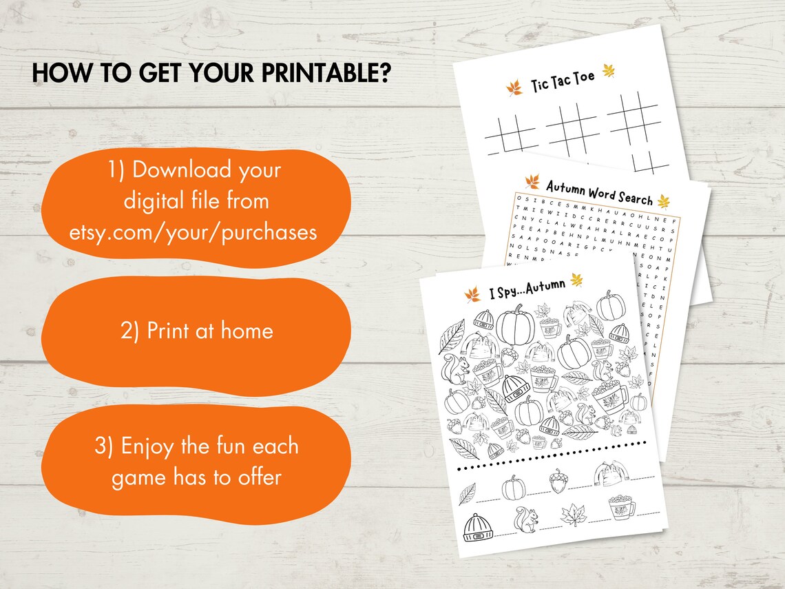 Fall Games and Word Search Bundle | Fall Kids Printable Activity Bundle ...