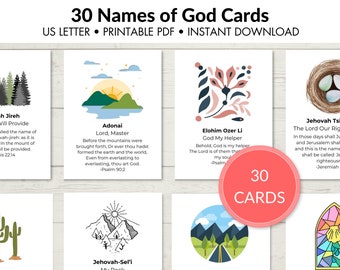 Names of God Printable | Bible Printable - Etsy