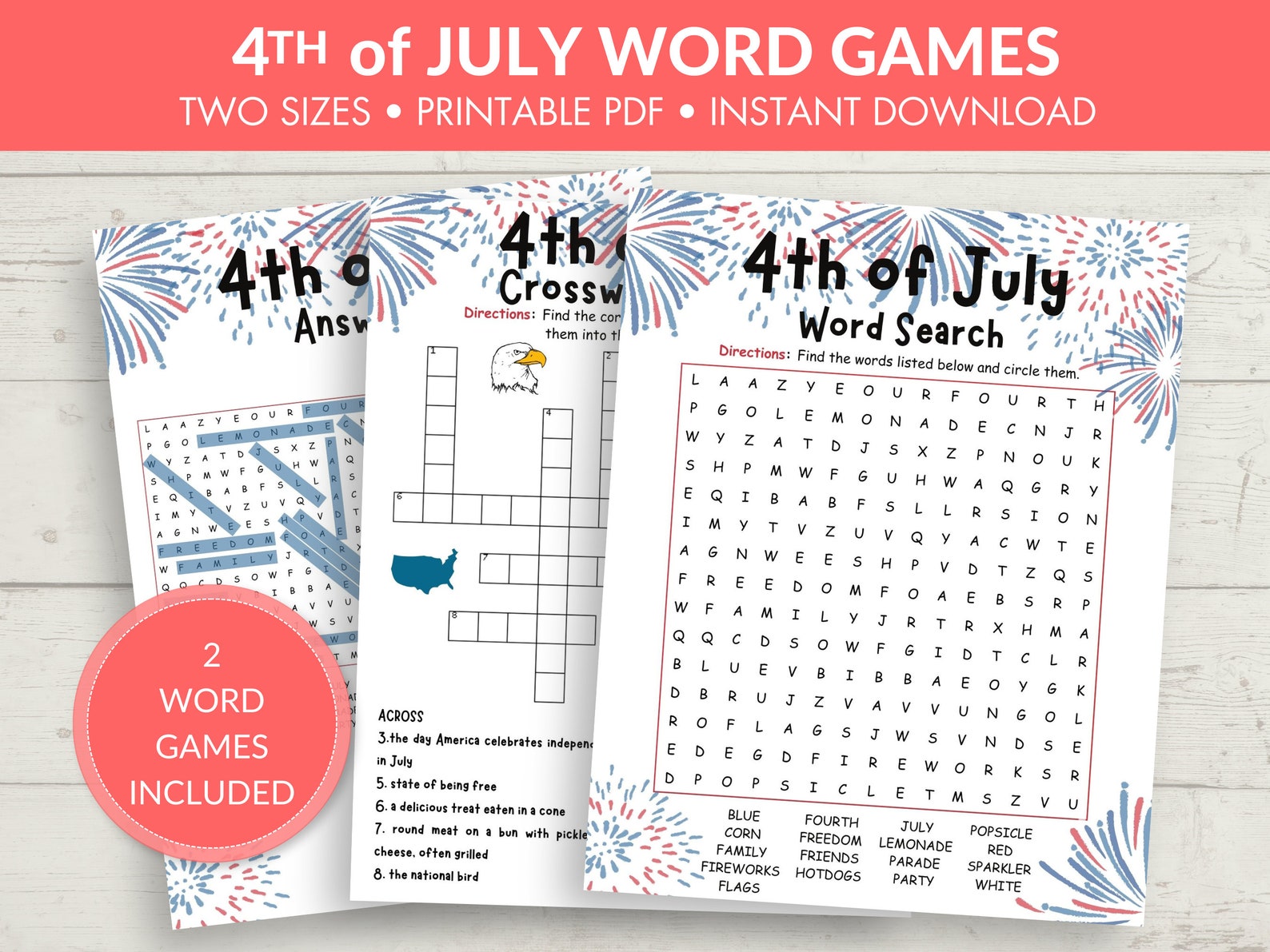 4th of July Word Search Printable 4th of July Kids Activities ...