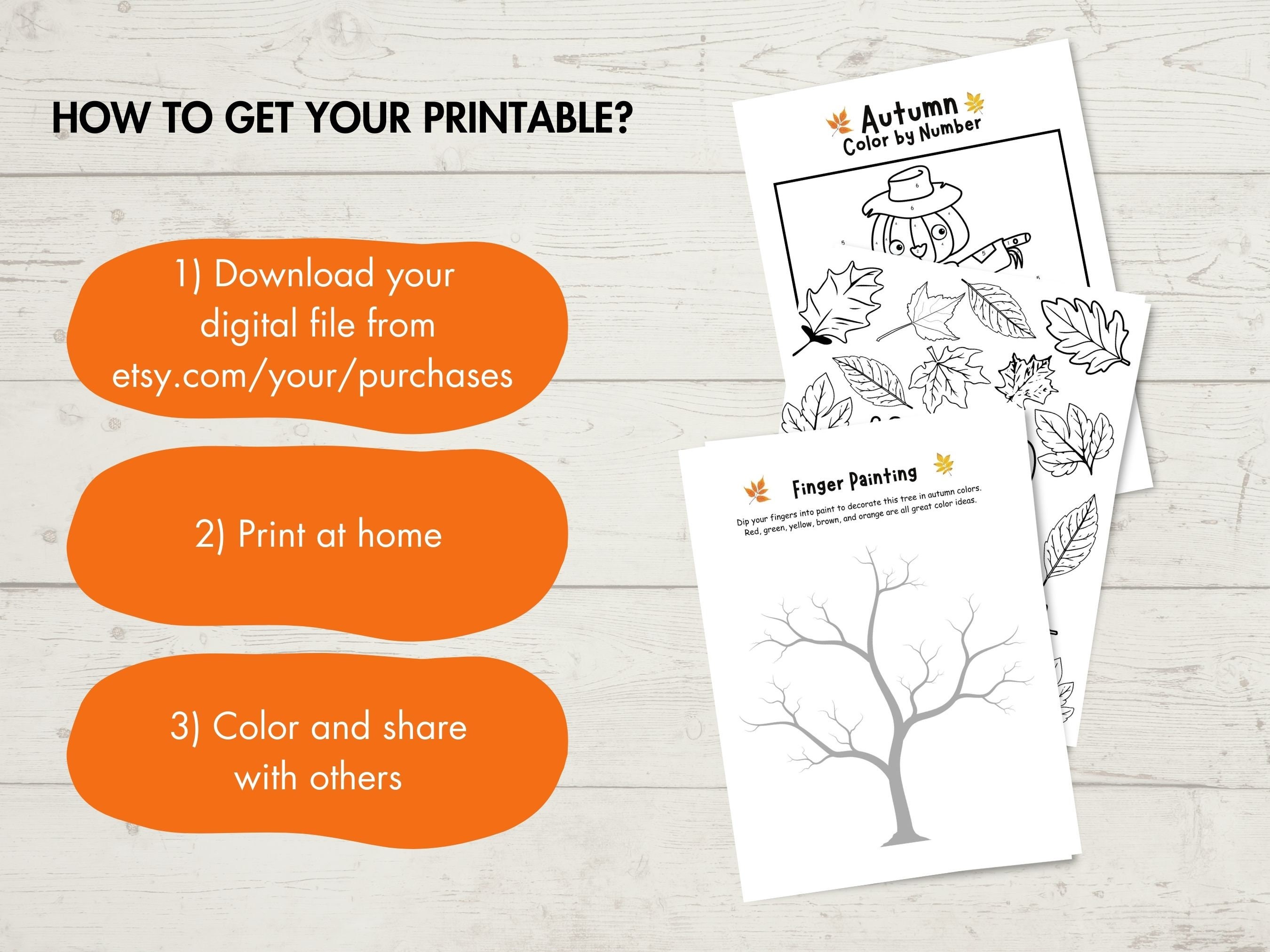 6 Fall Coloring Pages | Fall Kids Printable Activity Bundle | Classroom ...