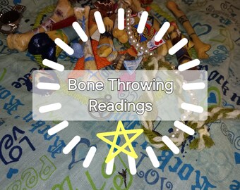 Mini Travel Bone Throwing Set Yes or No / Crystals / Animal Bones ...