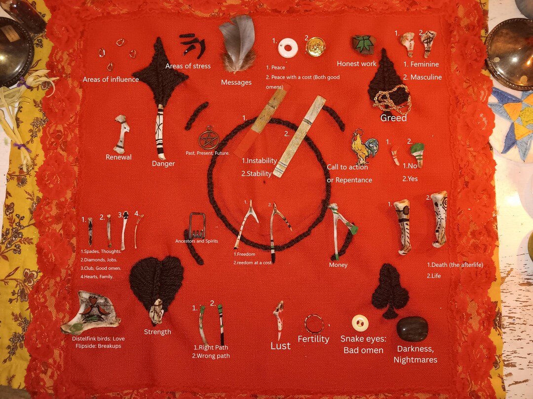 Bone Throwing Set , Bone Throwing, Osteomancy, Divination, Oracle ...