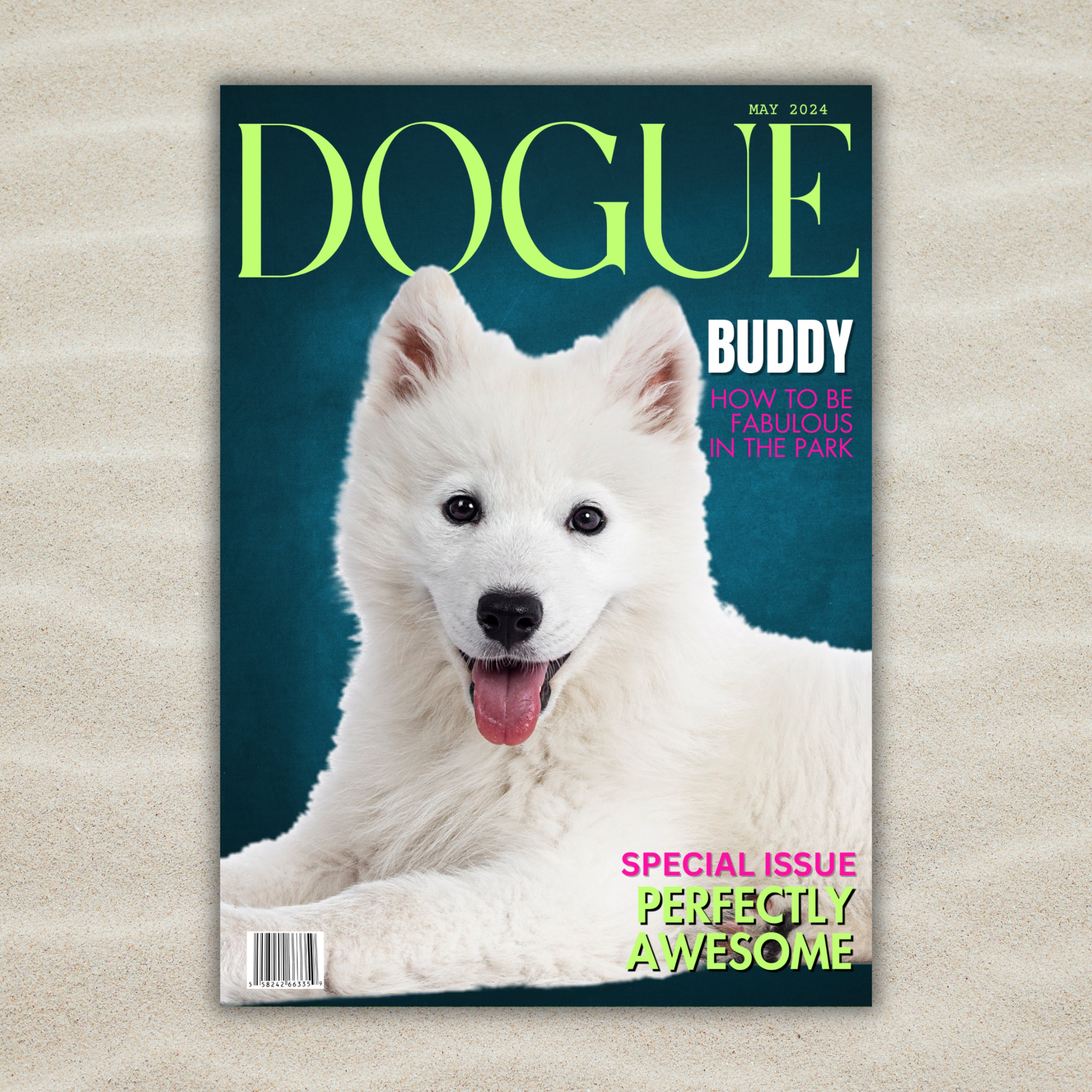 Custom Magazine Cover, Dogue Dog Cover, Custom Design, Unique Gift for ...