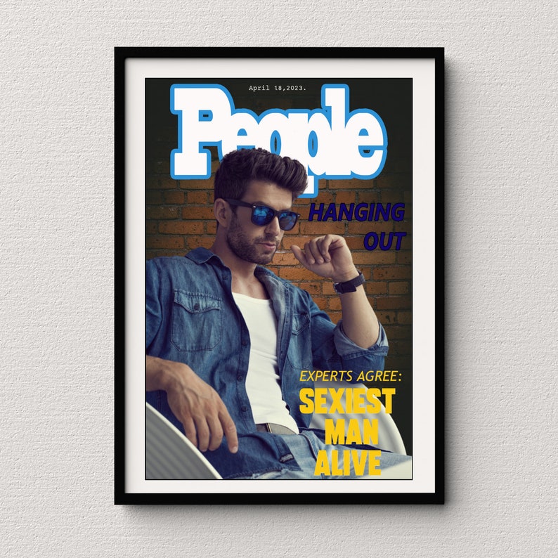 Custom People Magazine Cover, Sexiest Man Alive, Custom Design, Unique ...