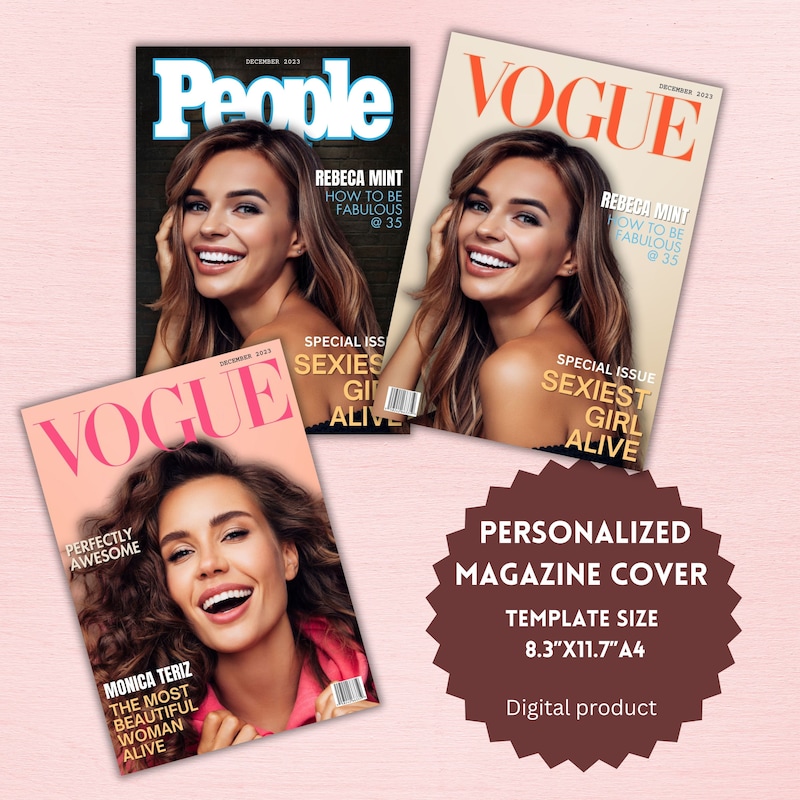 Personalised Vogue Magazine - Etsy