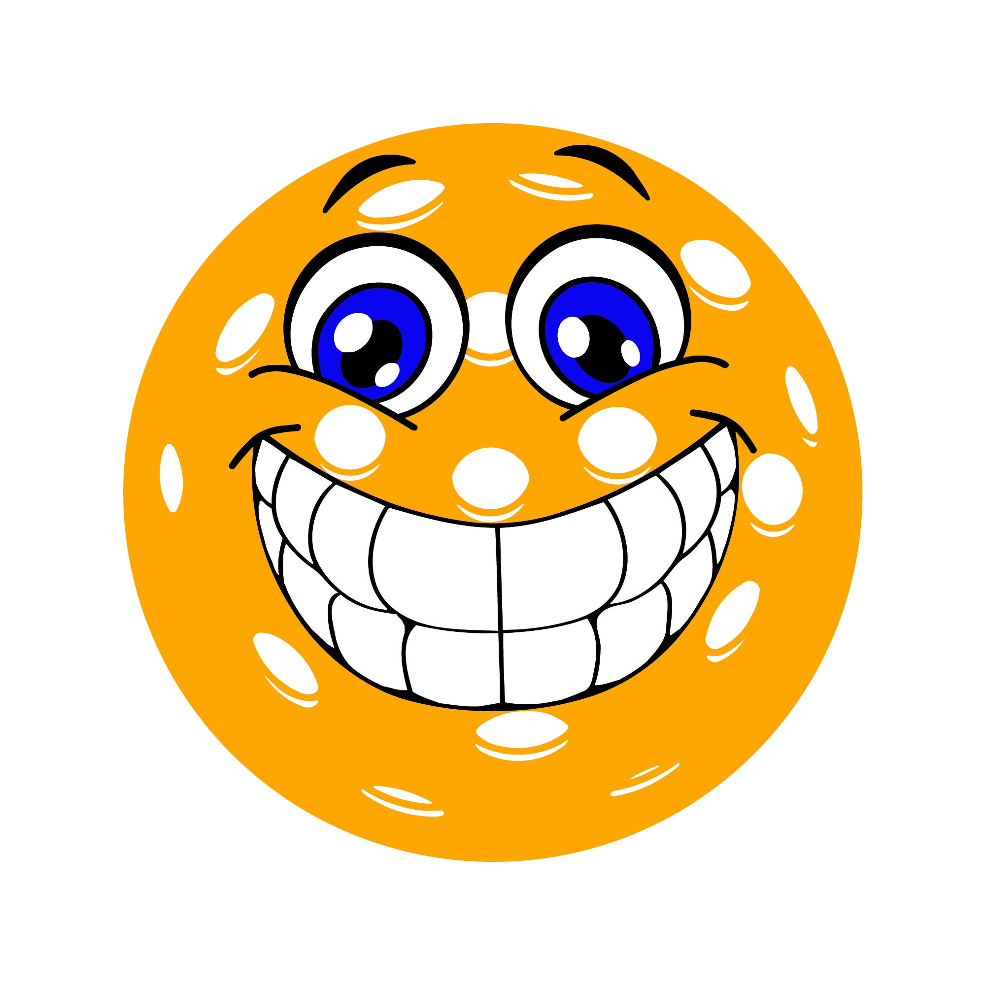 Pickleball Happy Face Emoji Download - Etsy
