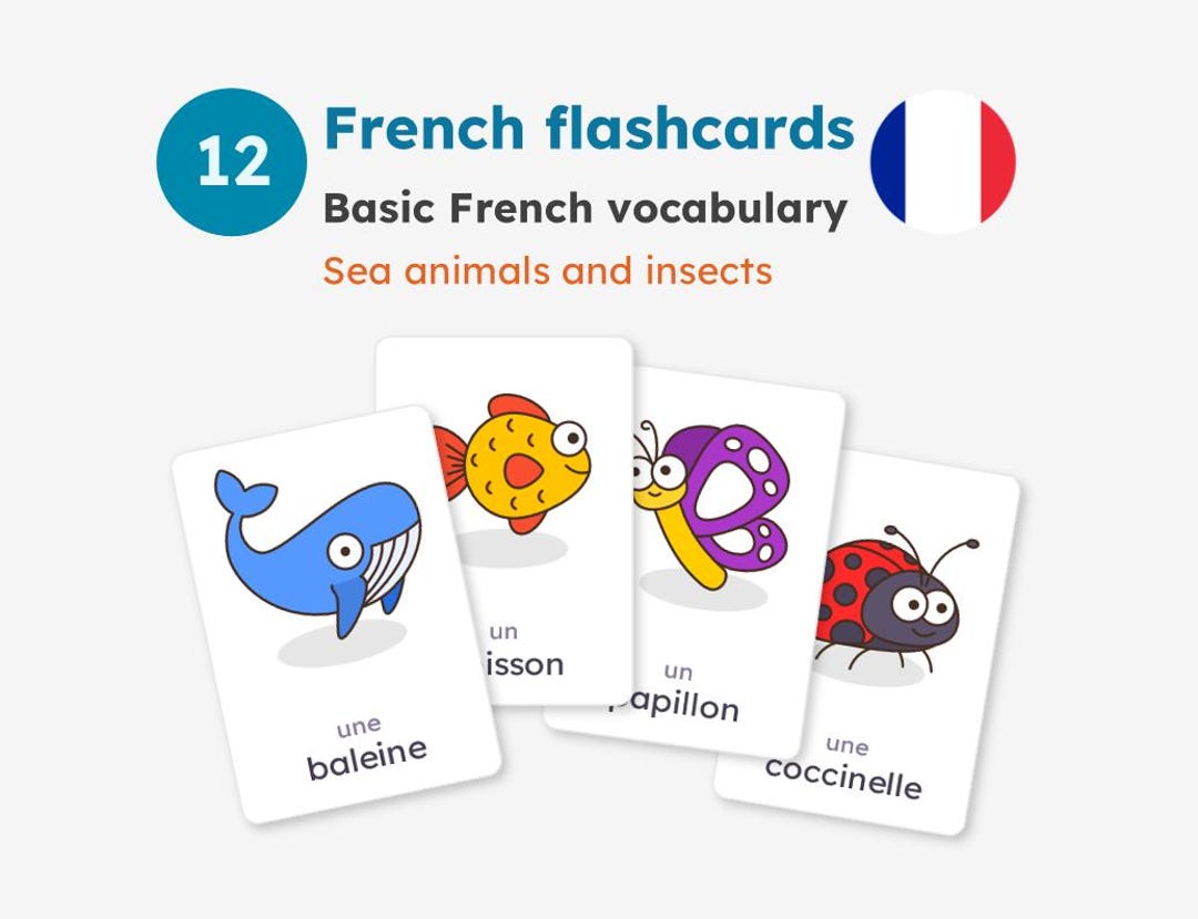 Tarjetas didácticas para imprimir sobre animales marinos e insectos ...