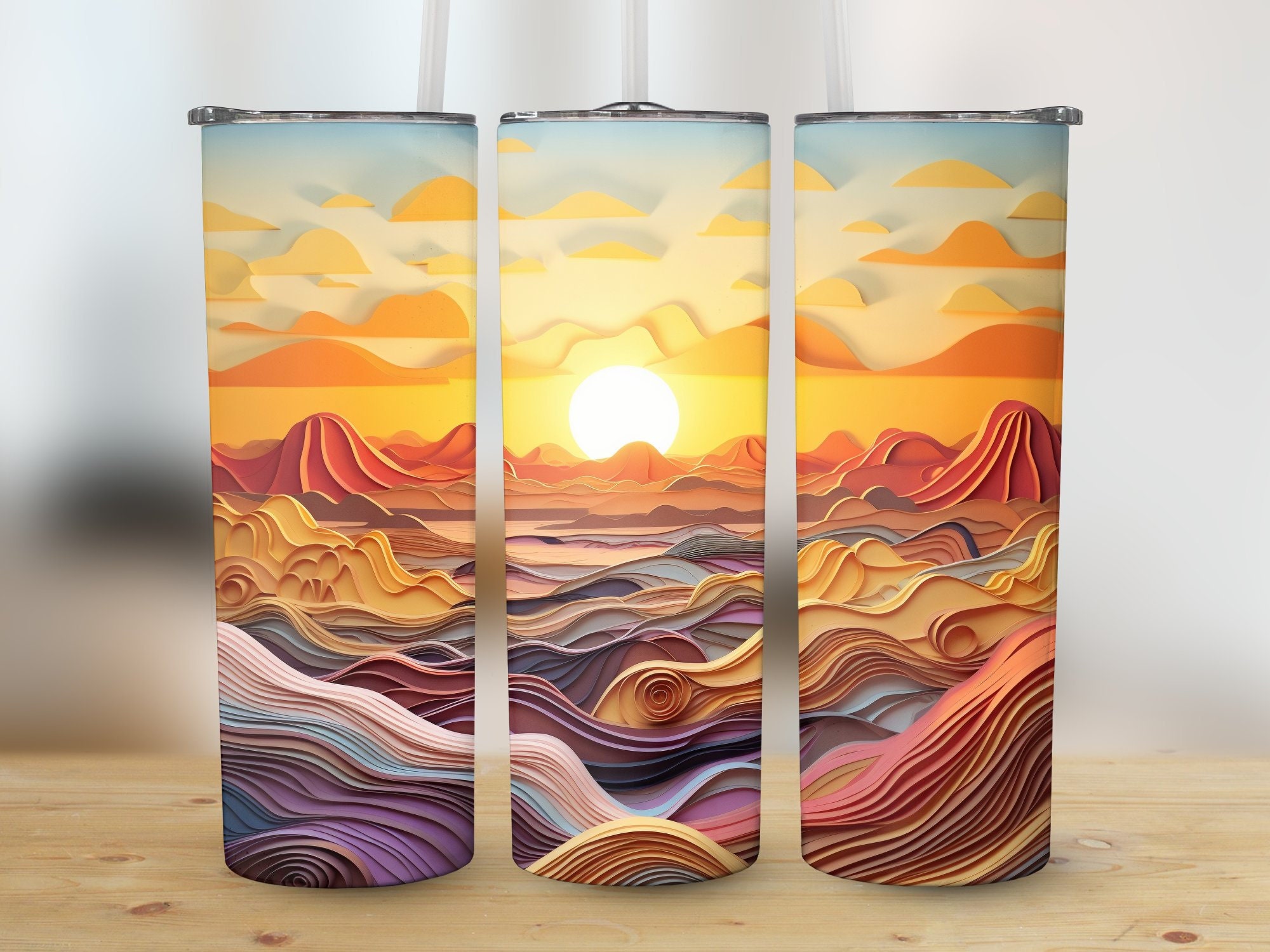 Desert Sunsets Tumbler Wrap Sublimation Straight Skinny 20oz - Etsy
