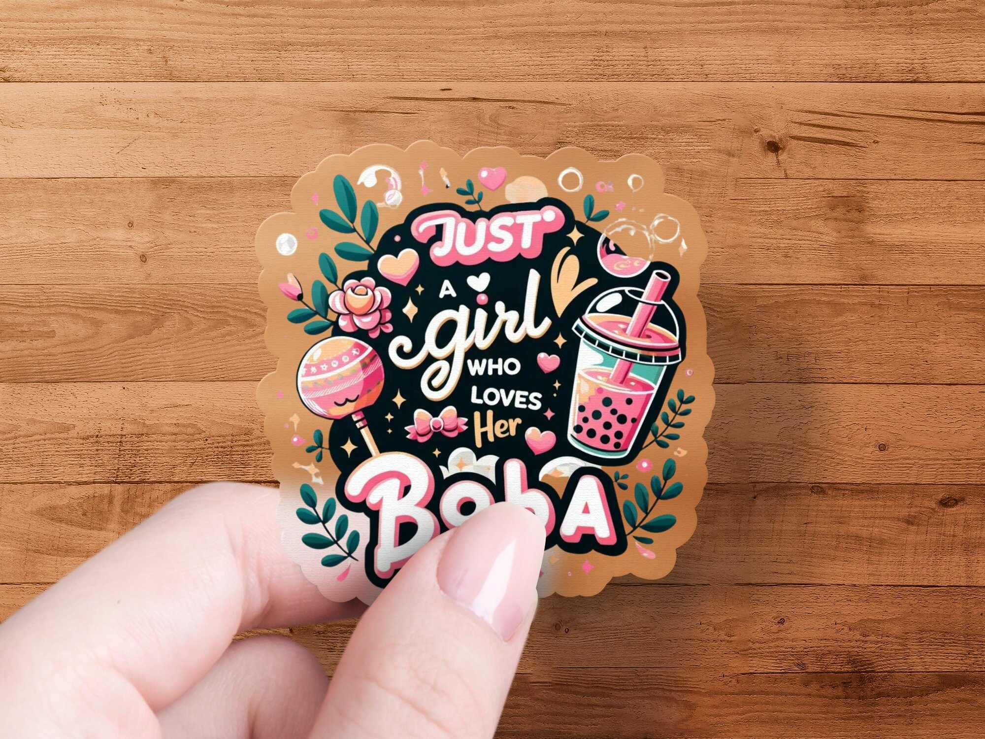 Just a Girl Who Loves Boba Png | Commercial Use Clipart | T-shirts ...