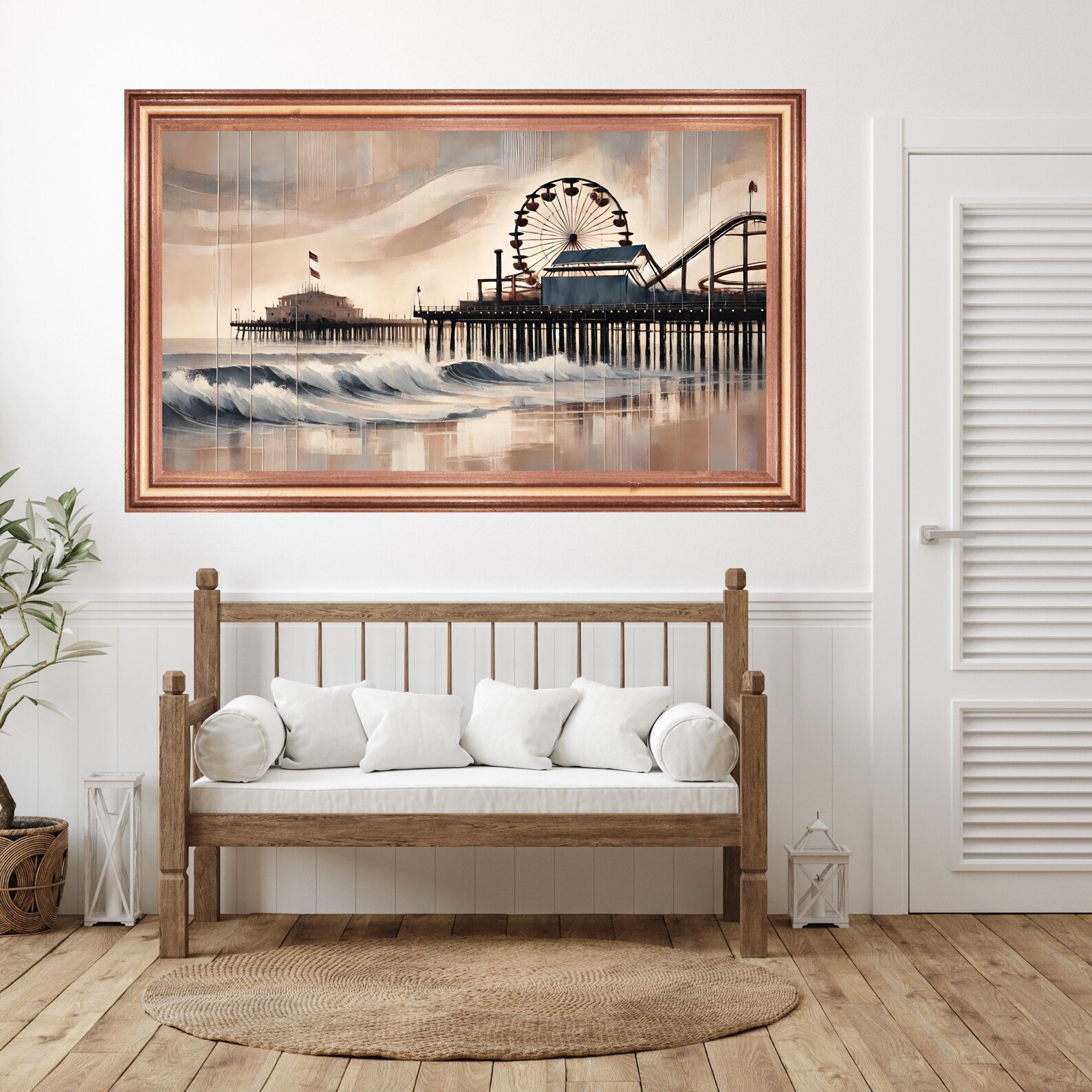 Frame Tv Art Santa Monica Pier | TV Art Frame | Digital Tv Frame Art ...