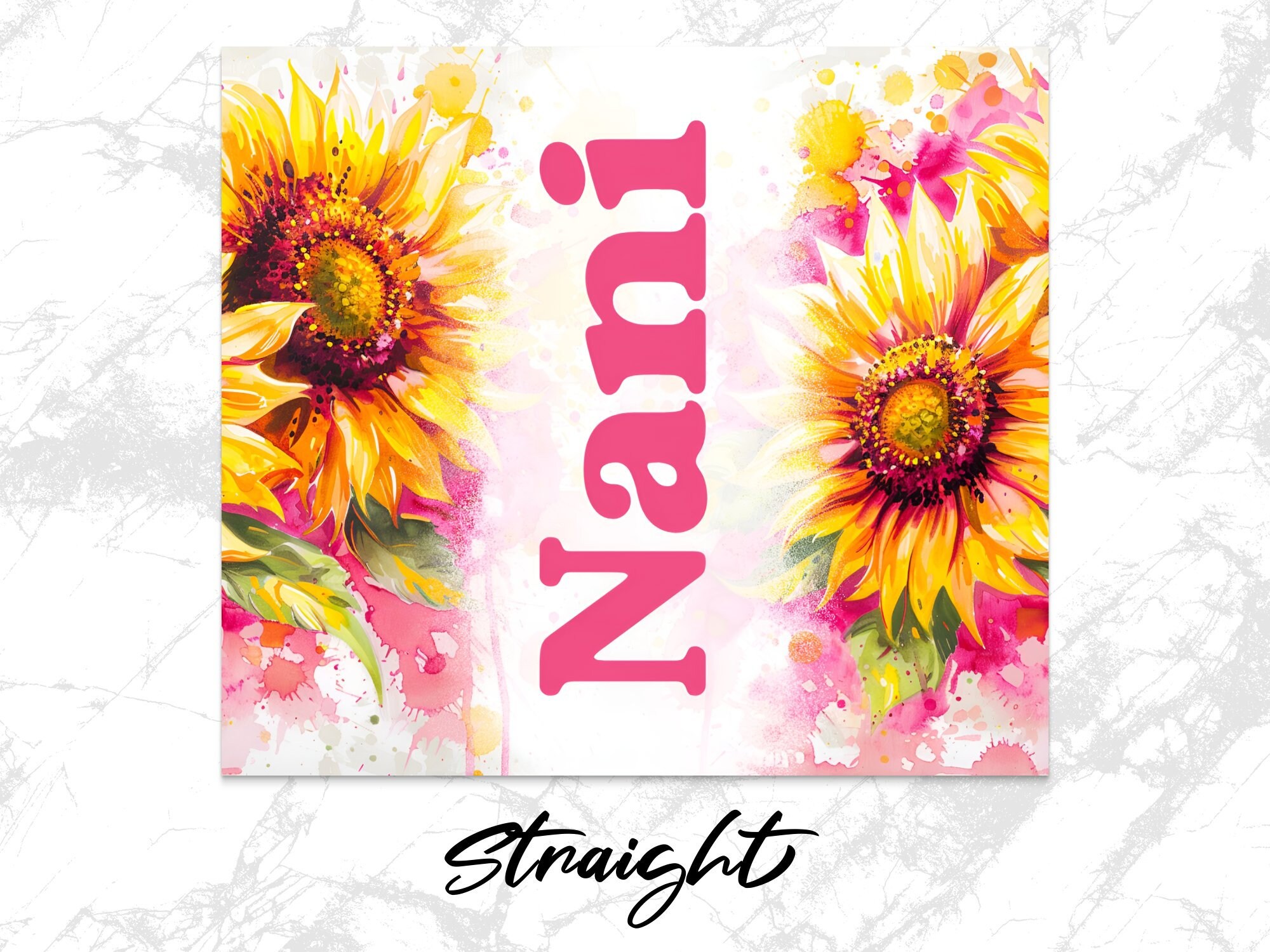 Nani Pink Tumbler Wrap Sublimation Straight Skinny 20oz Tumbler Tapered ...