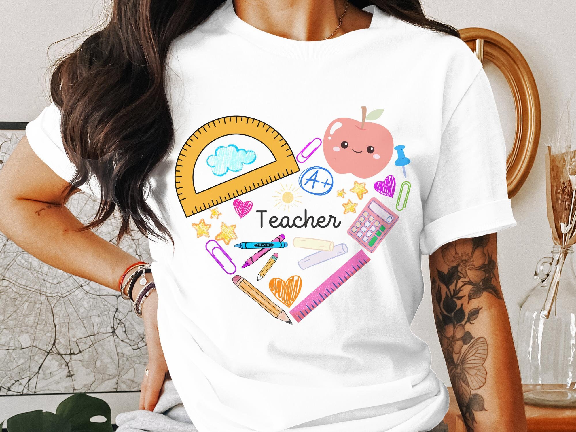 Back to School Teacher Heart | Svg, Png, Jpeg, Eps, Commercial Use ...