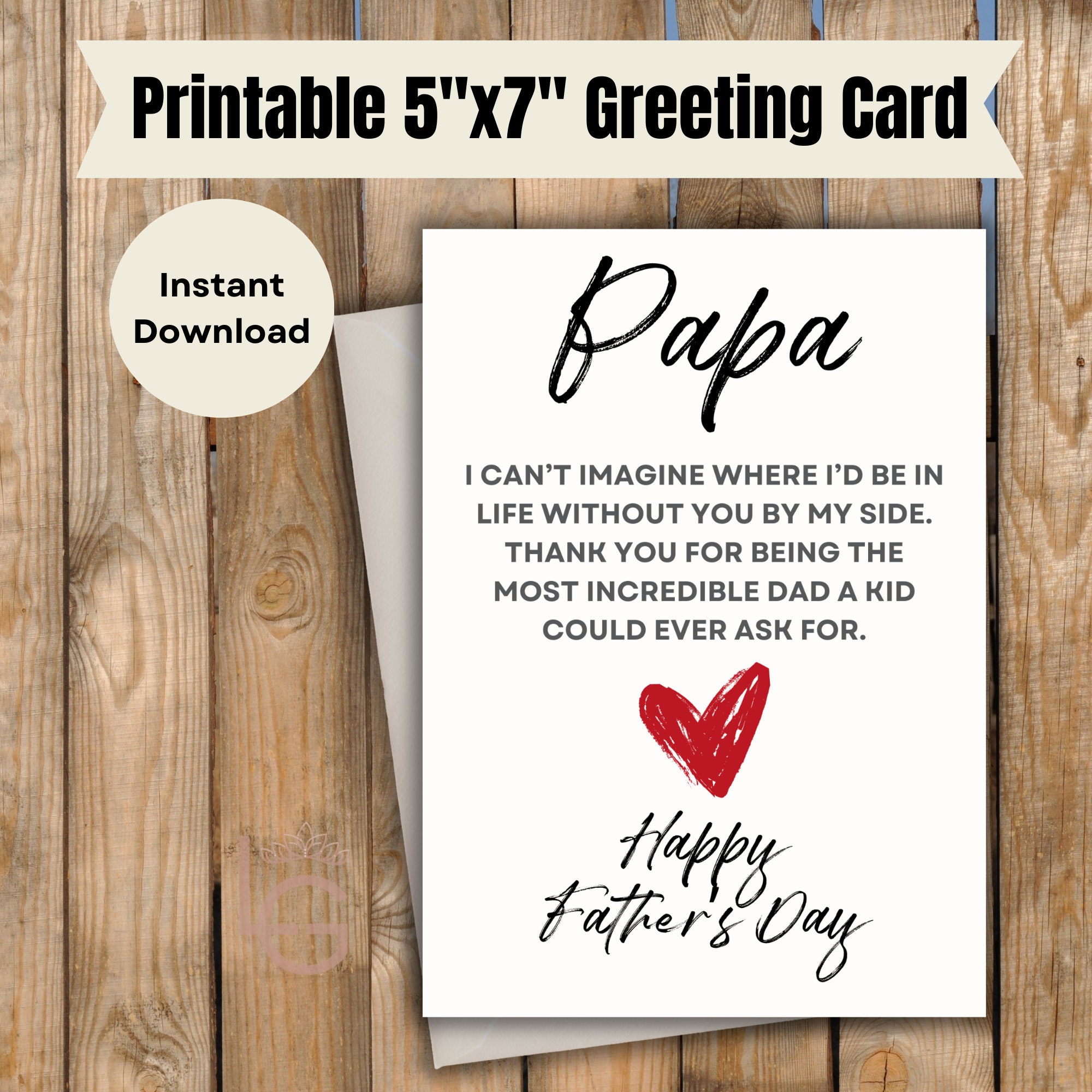 Printable Fathers Day Card Papa I Cant Imagine Where Id Be Fathers Day ...