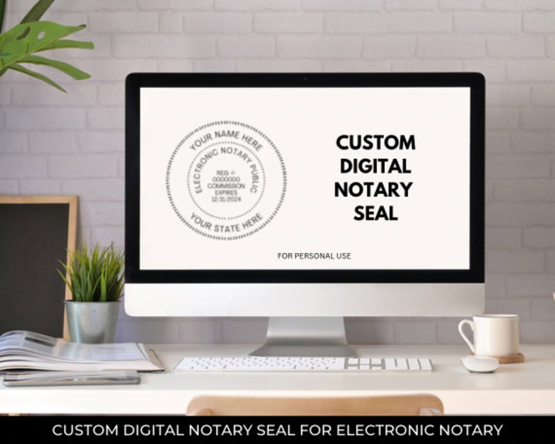 Custom Digital Electronic Notary Seal | RON | IPEN | Digital Product - Etsy