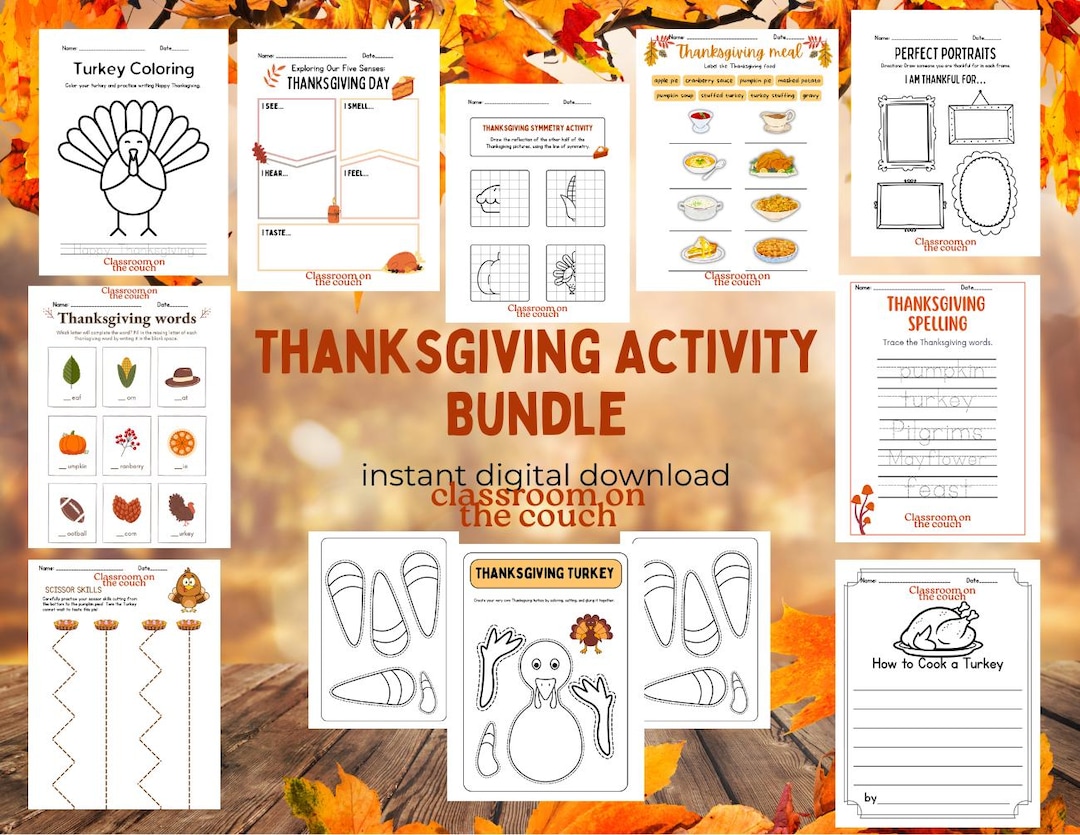 Thanksgiving Activity Sheets for Kids | Printable Learning Pack ...