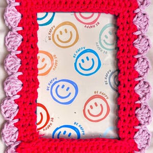Handmade Crochet Photo Frame – Customisable Colours & Sizes - Etsy