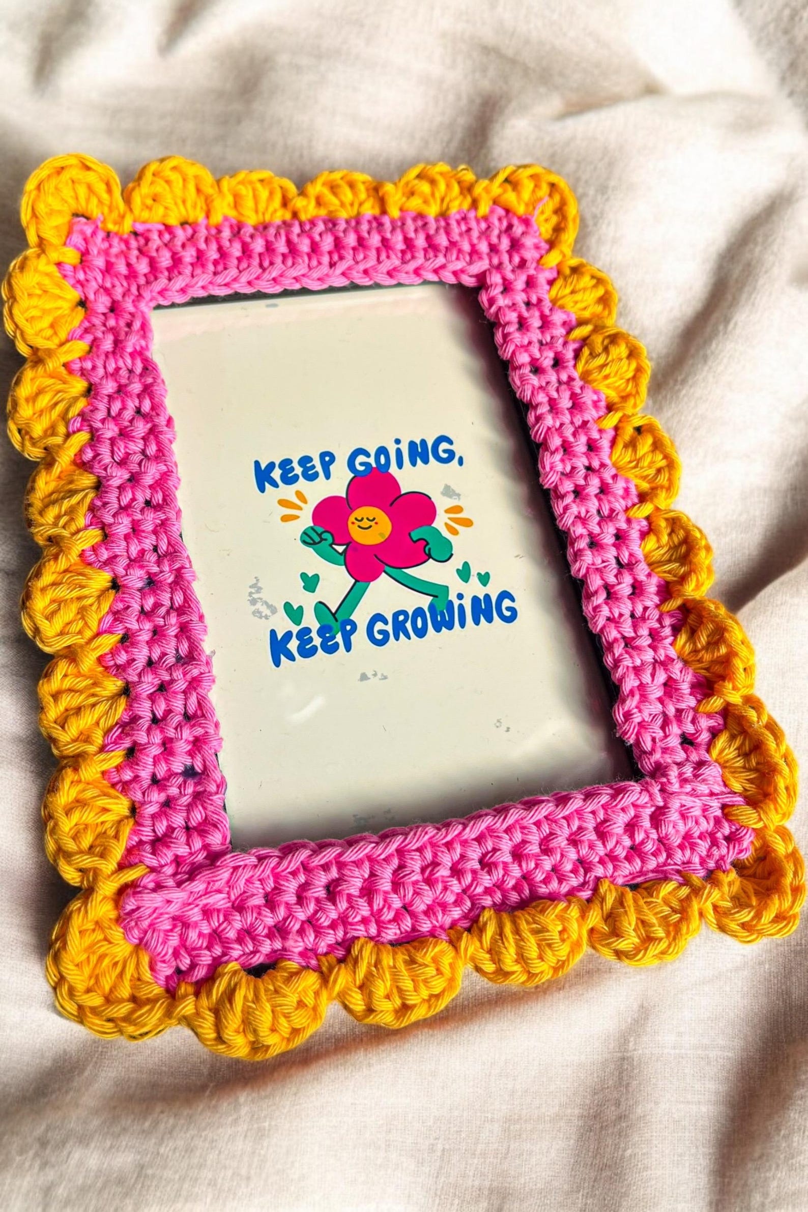 Handmade Crochet Photo Frame – Customisable Colours & Sizes - Etsy