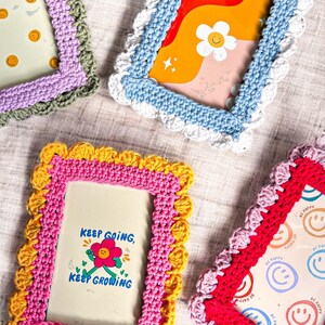 Handmade Crochet Photo Frame – Customisable Colours & Sizes - Etsy